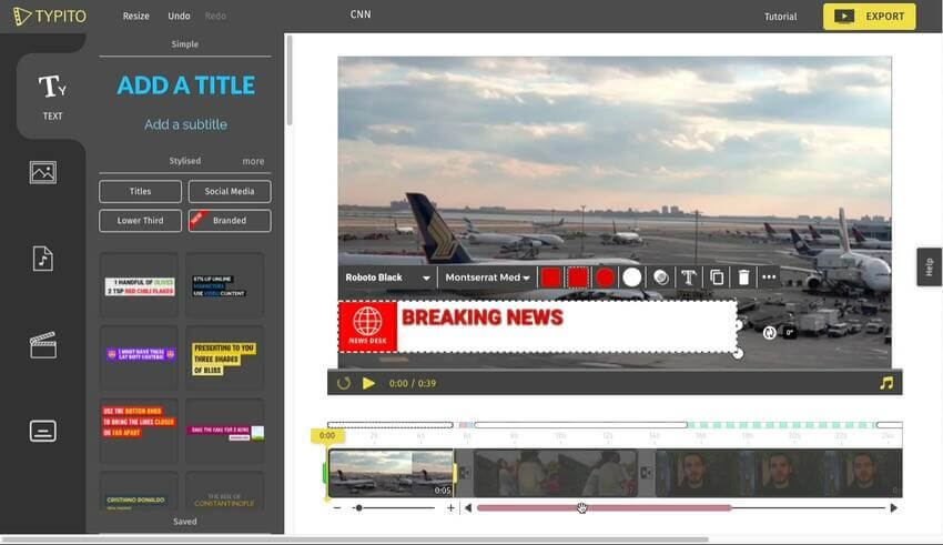 Online Breaking News Video Maker - Breaking News Intro Templates - Typito