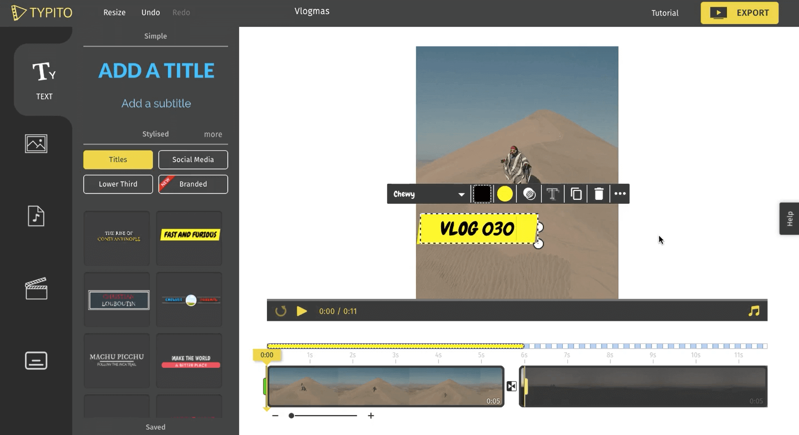 Online Video Intro Maker- Free Intro Maker - Typito